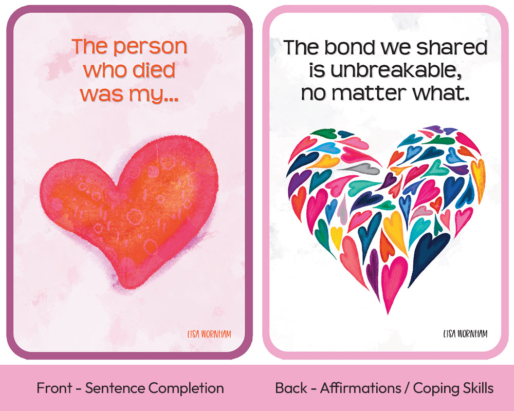 Heart To Heart Therapy Bereavement (Grief) Healing Hearts Card Game ...